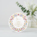 Colorful Spring Wildflower Round Charger Plate Menu | Zazzle