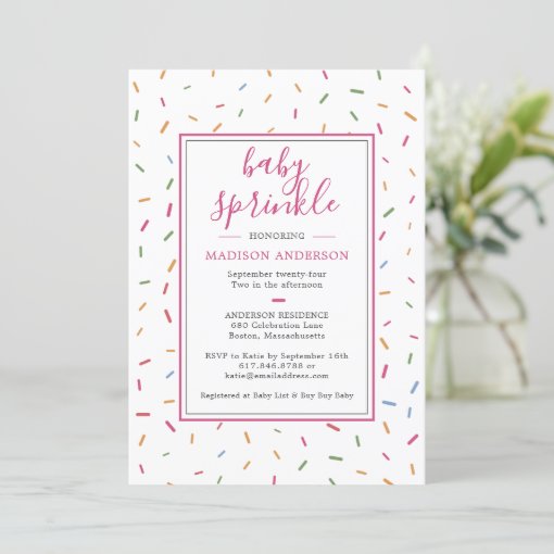 Colorful Sprinkles Baby Sprinkle Baby Shower Invitation | Zazzle