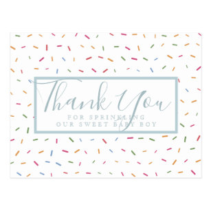 Baby Sprinkle Thank You Cards | Zazzle