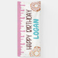 Colorful Sprinkles Donut Happy Birthday Banner | Zazzle