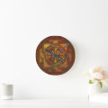 Colorful Sri Yantra / Sri Chakra Round Clock | Zazzle