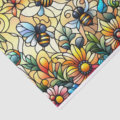Colorful Stain Glass Bees Tissue Paper | Zazzle