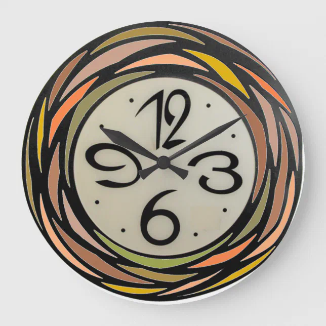 Colorful Stain Glass Pattern - Wall Clock | Zazzle