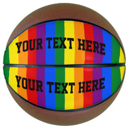 Colorful Striped Rainbow Basketball | Zazzle