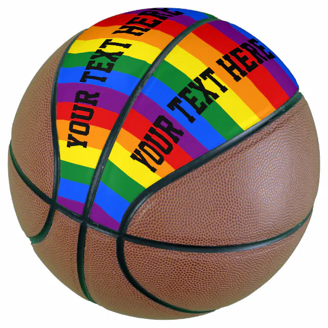 Colorful Striped Rainbow Basketball | Zazzle