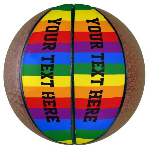 Colorful Striped Rainbow Basketball | Zazzle