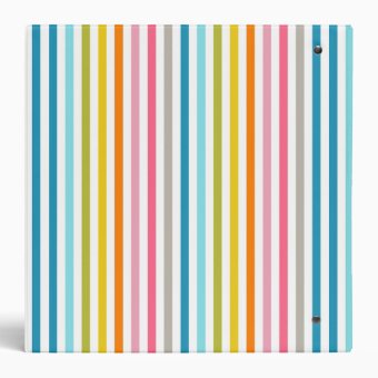 Colorful Stripes Lesson Plan Binder | Zazzle