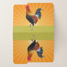 Colorful Strutting Rooster Design File Folders Set | Zazzle