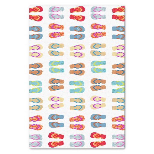 Colorful Summer Beach Party Flip Flops Gift Tissue Tissue Paper | Zazzle