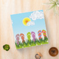 Colorful Summer Flip Flops Fun In The Sun Garden 3 Ring Binder | Zazzle