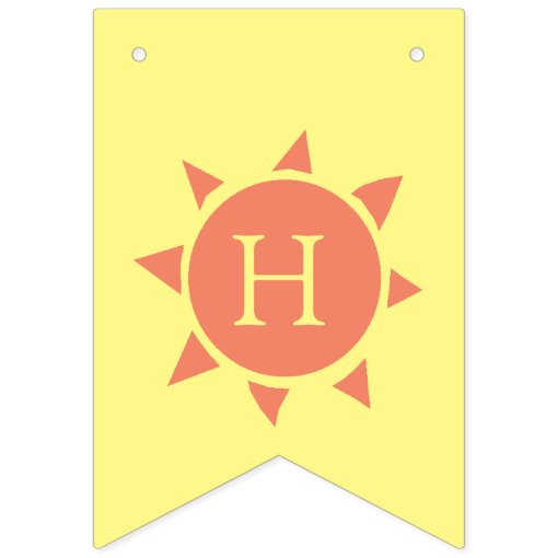 Colorful Summer Fun Sun CUSTOMIZABLE Bunting Flags | Zazzle