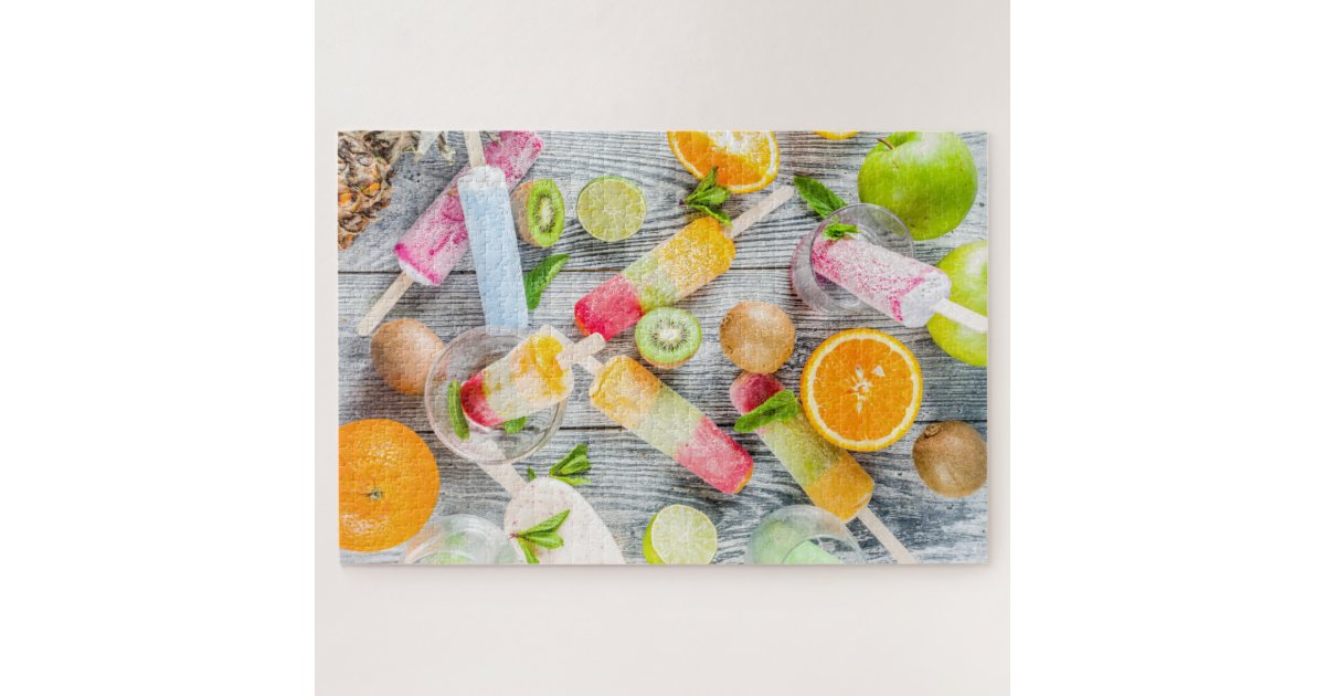 Colorful Summer Popsicles Party Treats Ice Lollies Jigsaw Puzzle | Zazzle