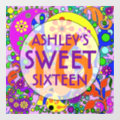 Colorful Sweet 16 Birthday Floor Decals | Zazzle