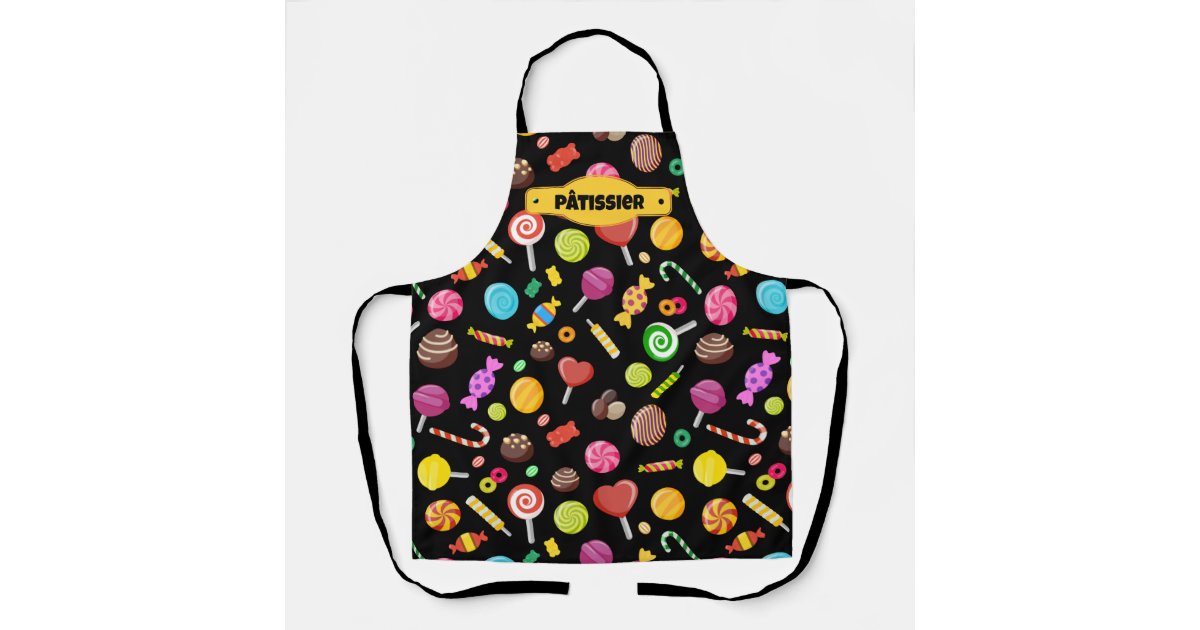 Colorful Sweet Candy Assortment Pattern Apron | Zazzle