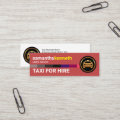 Colorful Taxi Stripe Route Pink Lady Taxi Driver Mini Business Card ...