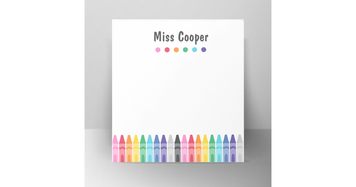 Colorful Teacher Appreciation Notepad | Zazzle