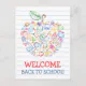 Colorful Teachers Apple Back to School Postcard | Zazzle