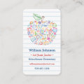 Colorful Teachers Apple Business Card | Zazzle
