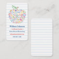 Colorful Teachers Apple Business Card | Zazzle