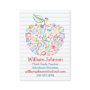 Colorful Teachers Apple Business Card | Zazzle