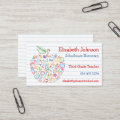 Colorful Teachers Apple Business Card | Zazzle
