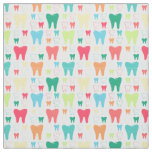 Pastel Happy Teeth Pattern Fabric | Zazzle