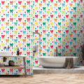Colorful Teeth Pattern Wallpaper | Zazzle