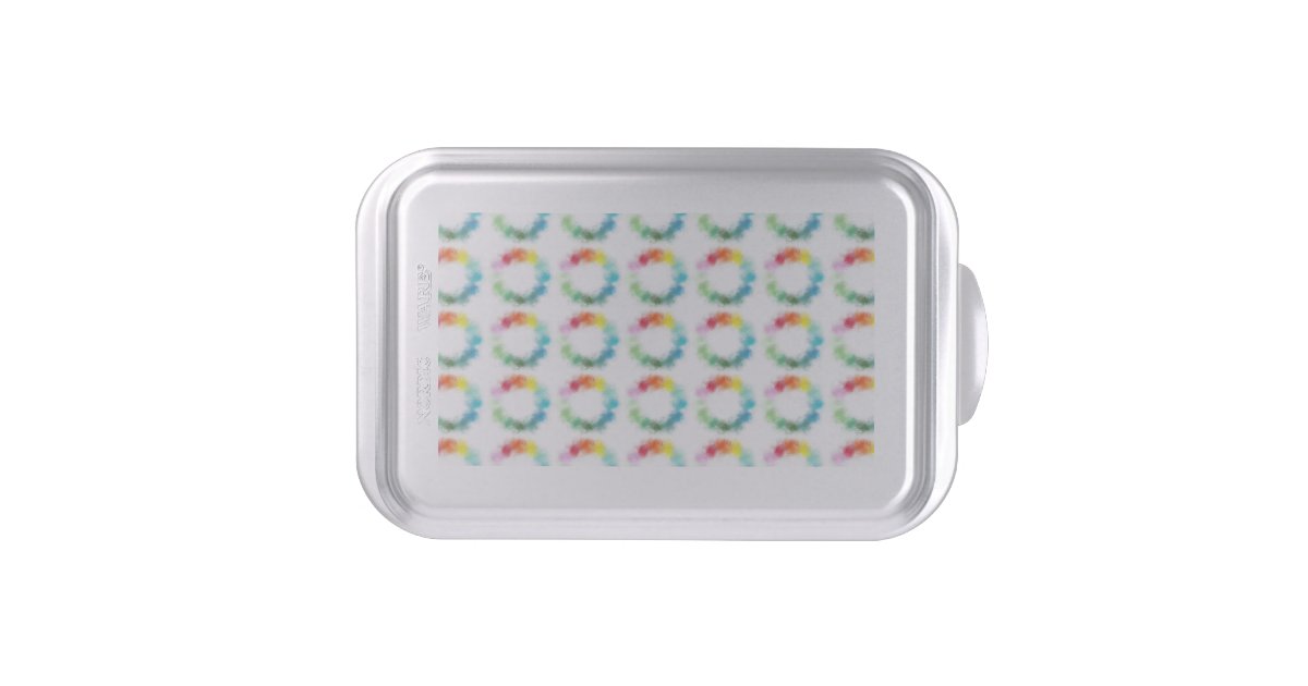 Colorful Template Custom Pink Red Orange Yellow Cake Pan | Zazzle