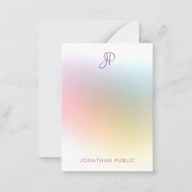 Colorful Template Elegant Handwritten Monogram | Zazzle