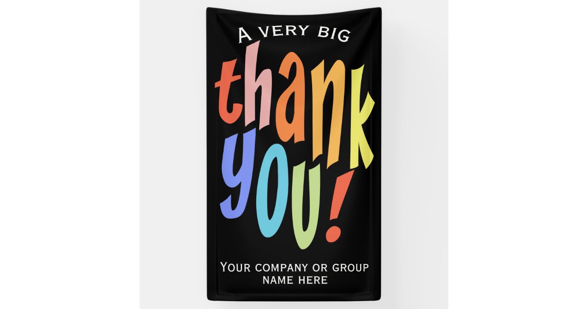 Colorful Thank You Appreciation Banner | Zazzle