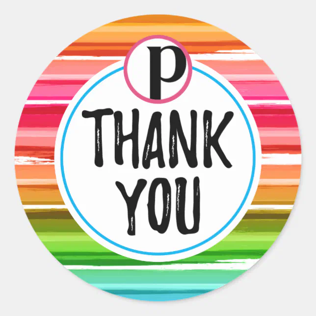 Colorful thank you Perfectly Posh sticker | Zazzle