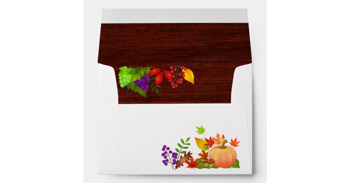 Colorful Thanksgiving Harvest Envelope | Zazzle