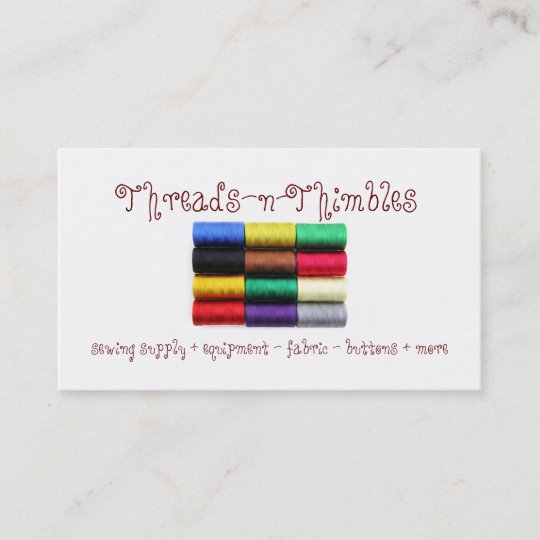 Colorful Thread Business Cards | Zazzle.com
