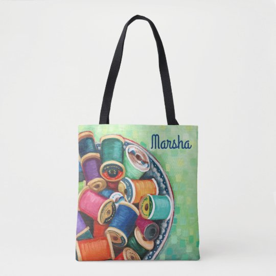 "Colorful Threads" Custom Tote Bag | Zazzle.com