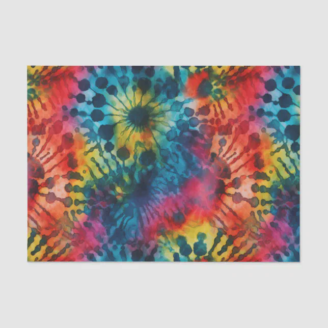 Colorful Tie Dye Multi-color Tissue Paper | Zazzle