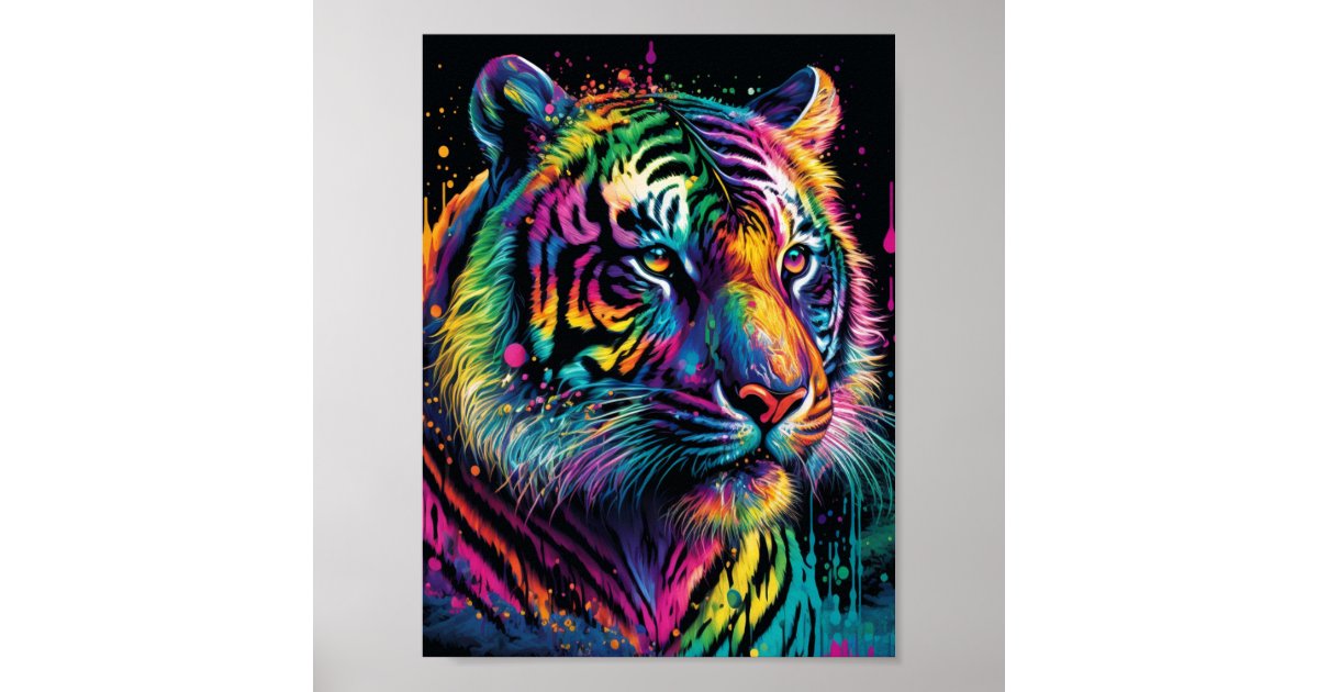 Colorful Tiger Poster | Zazzle
