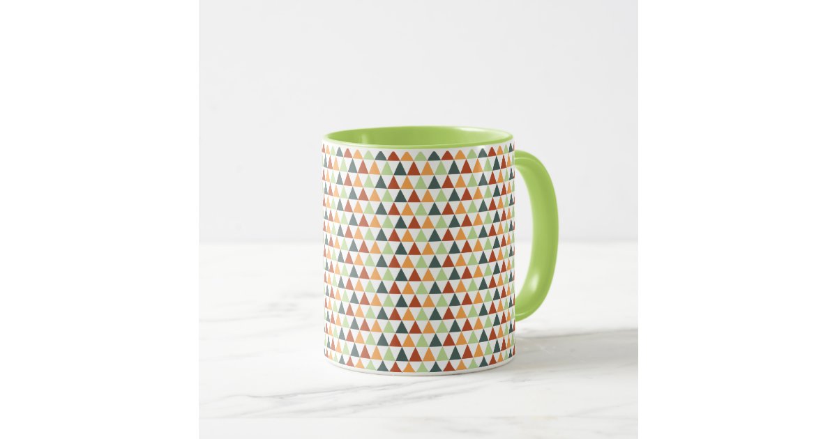 Colorful Tiny Triangles Fall Geometric Mug | Zazzle