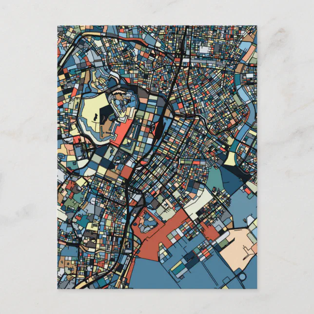 Colorful Tokyo Map Postcard | Zazzle