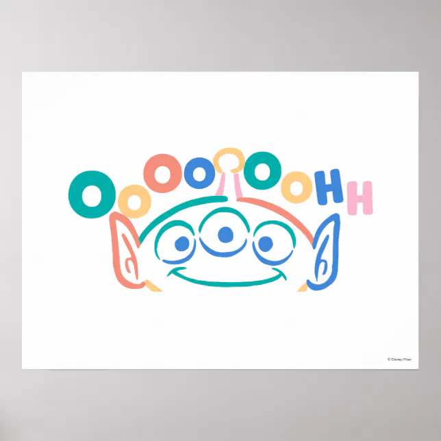 Colorful Toy Story Alien Poster | Zazzle