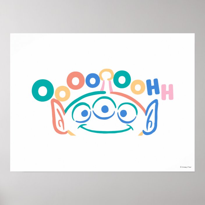 Colorful Toy Story Alien Poster | Zazzle.com
