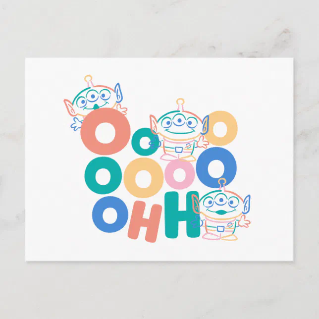 Colorful Toy Story Aliens Postcard | Zazzle