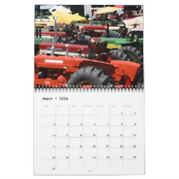 Colorful Tractors Calendar: Customize Year Calendar | Zazzle