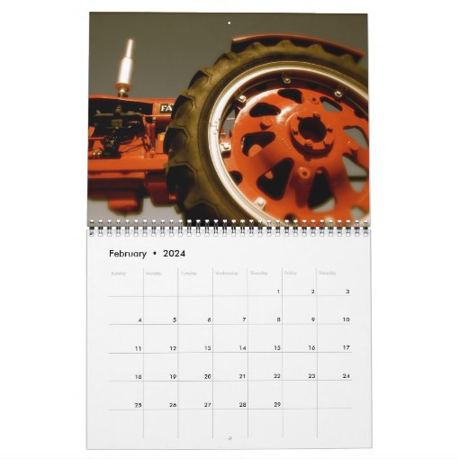 Colorful Tractors Calendar: Customize Year Calendar | Zazzle