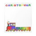 Colorful Train Personalized Notepad | Zazzle