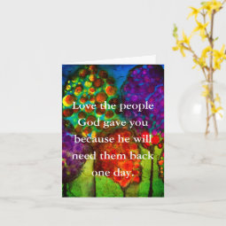 Colorful Trees with Words of Loss Poster Card | Zazzle