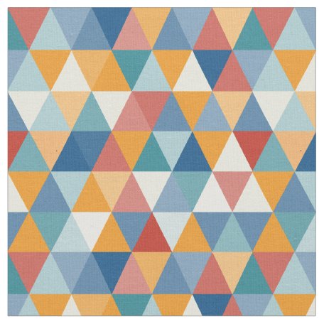 Simple Red Triangle Pattern Fabric | Zazzle