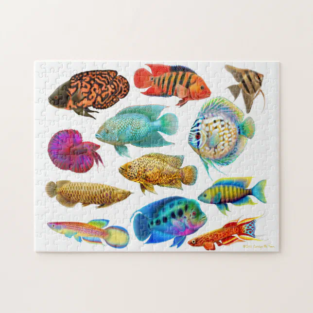 Colorful Tropical Aquarium Fish Puzzle | Zazzle