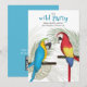 Colorful Tropical Birds QR Code Social Media Invitation | Zazzle