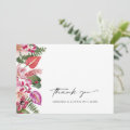 Colorful Tropical Floral Thank You Card | Zazzle