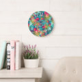 Colorful Tropical Floral Watercolor | Wall Clock | Zazzle